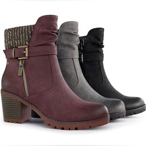 Hawkwell | Shoes | Hawkwell Womens Zipper Chunky Heel Ankle Booties ...
